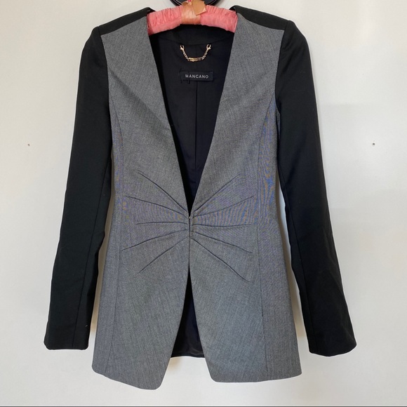 Joy Mangano | Jackets & Coats | Mangano Structured Blazer In Gray And ...
